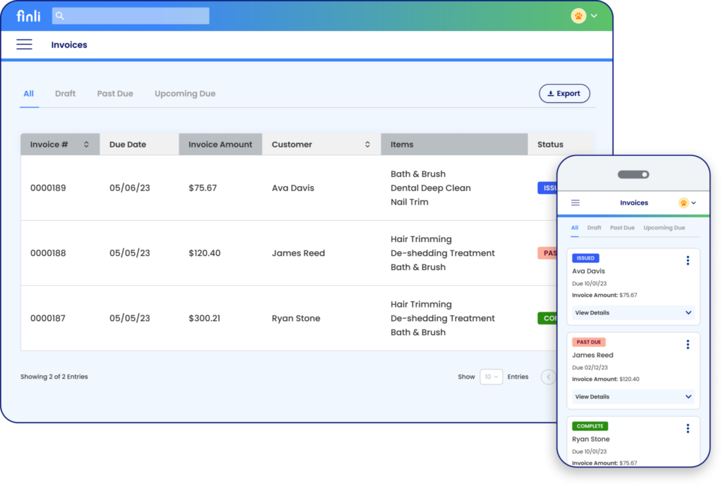 Instant Invoicing - Finli